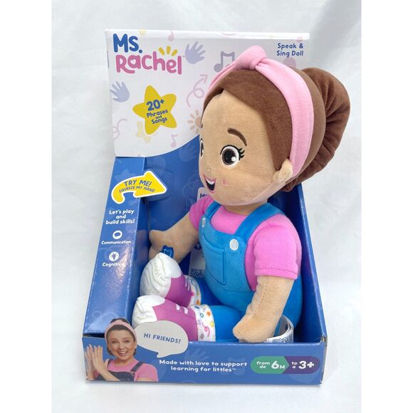 Gund | Toys | Ms Rachel Speak Sing Plush Doll Songs Miss Blue Overalls ...